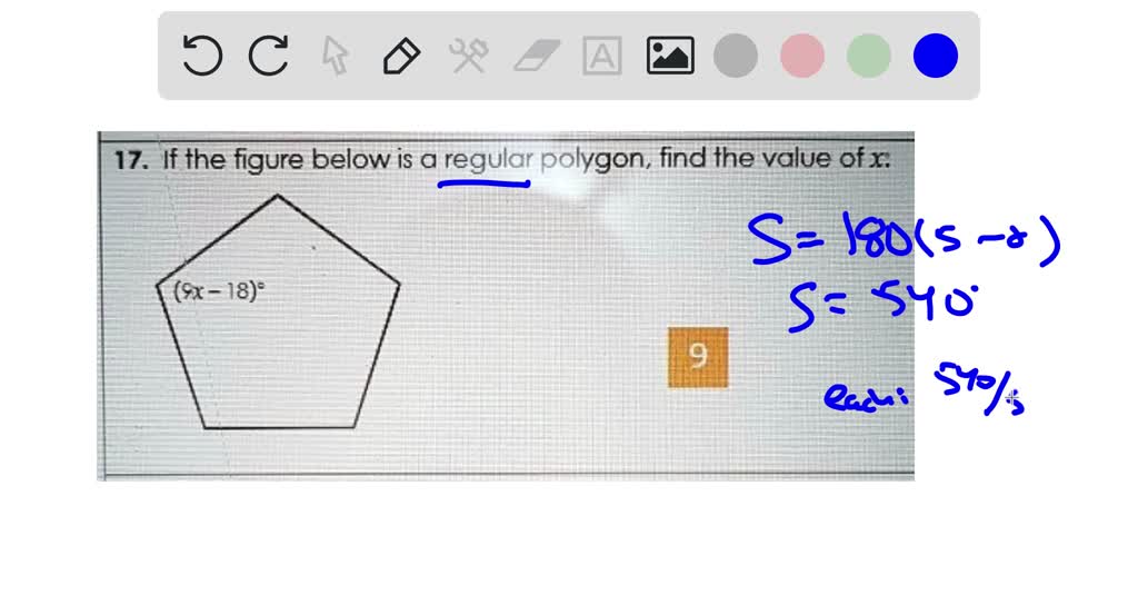 In the figure, ABCDE is part of an n-sided regular polygon. A line is ...