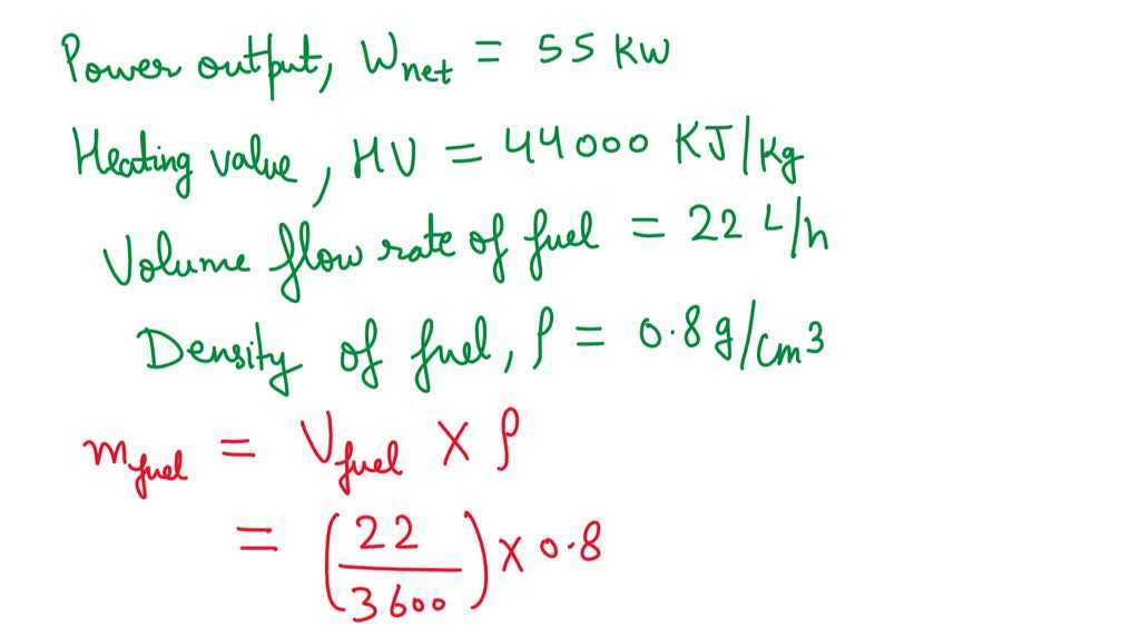 SOLVED An Automobile Engine Consumes Fuel At A Rate Of 22 L H And SOLVED An Automobile Engine Consumes Fuel At A Rate Of 22 L H And