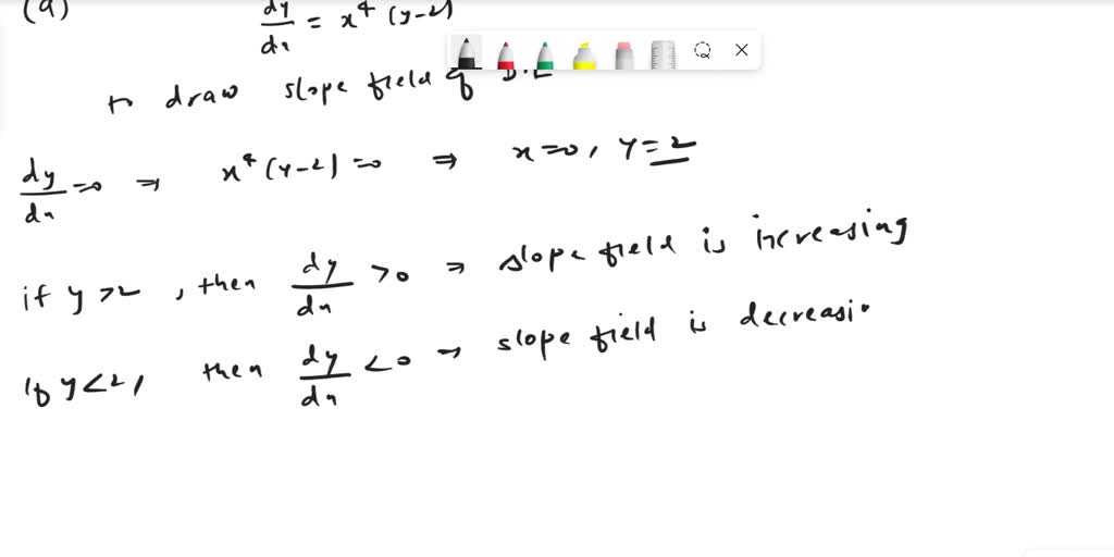 SOLVED: Consider the differential equation dy dx || (a) On the axis ...