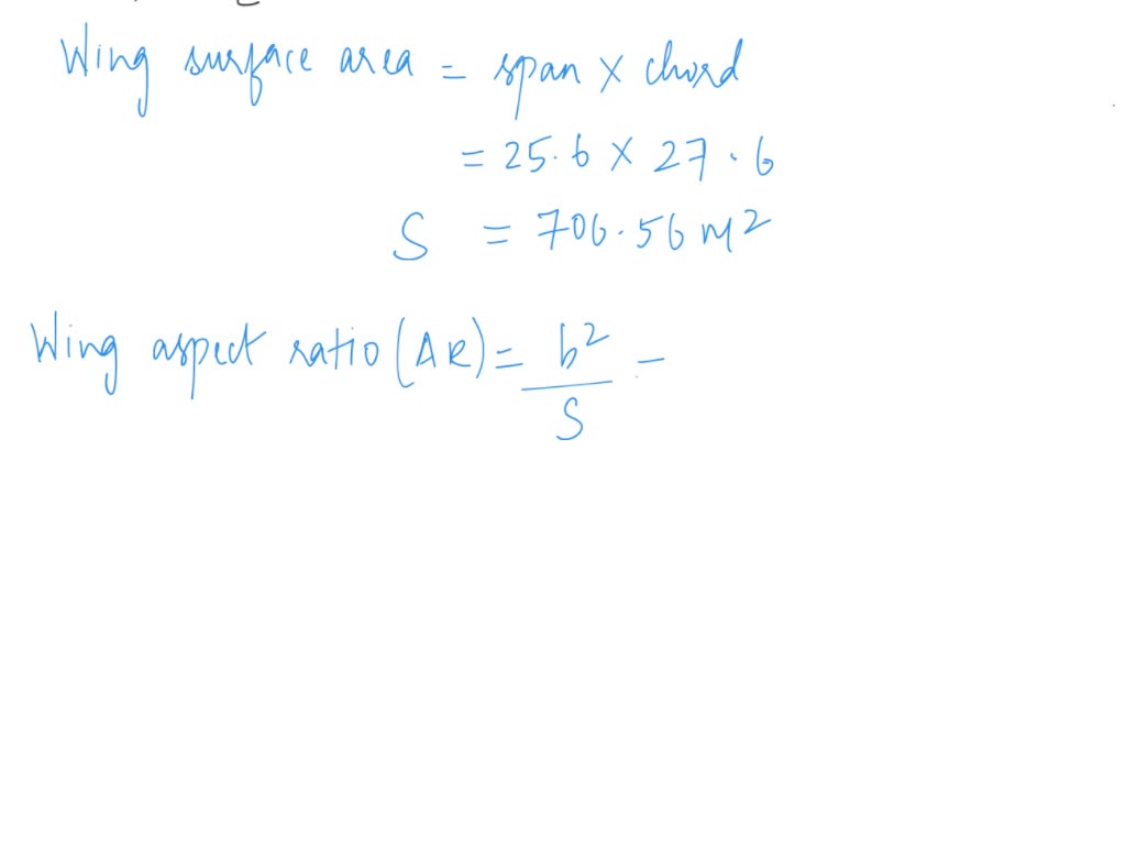 SOLVED: The aspect ratlo Is used when calculating the aerodynamic ...
