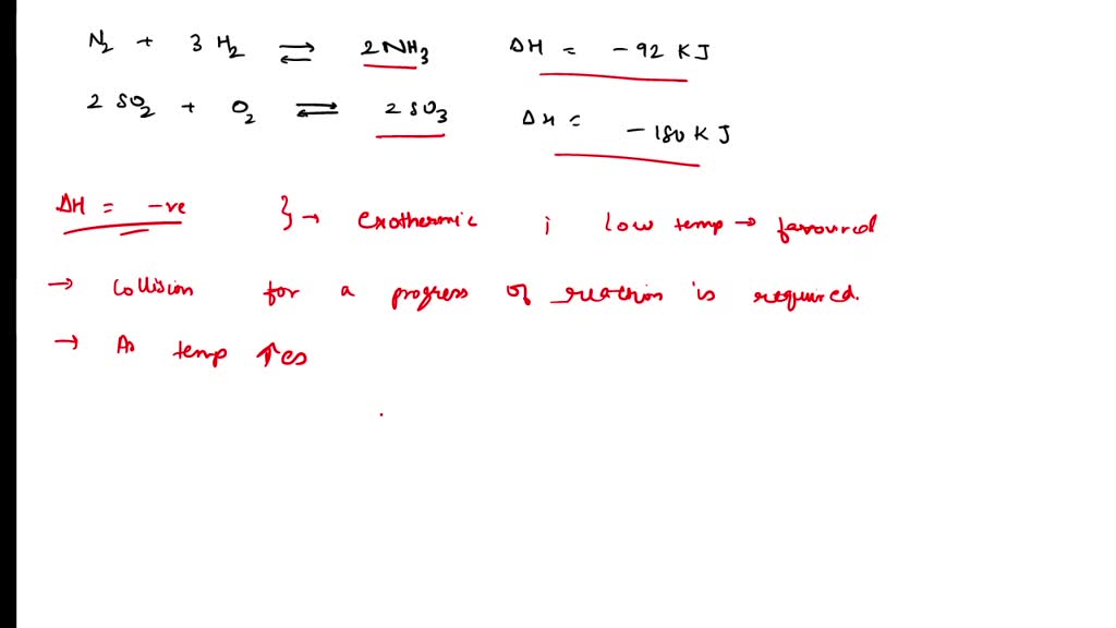 SOLVED: In both the ammonia, NH3, synthesis and the production of SO3 ...