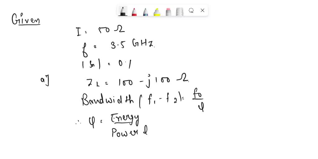 SOLVED: Consider the circuit in the figure. The transmission line is lossless and has ...
