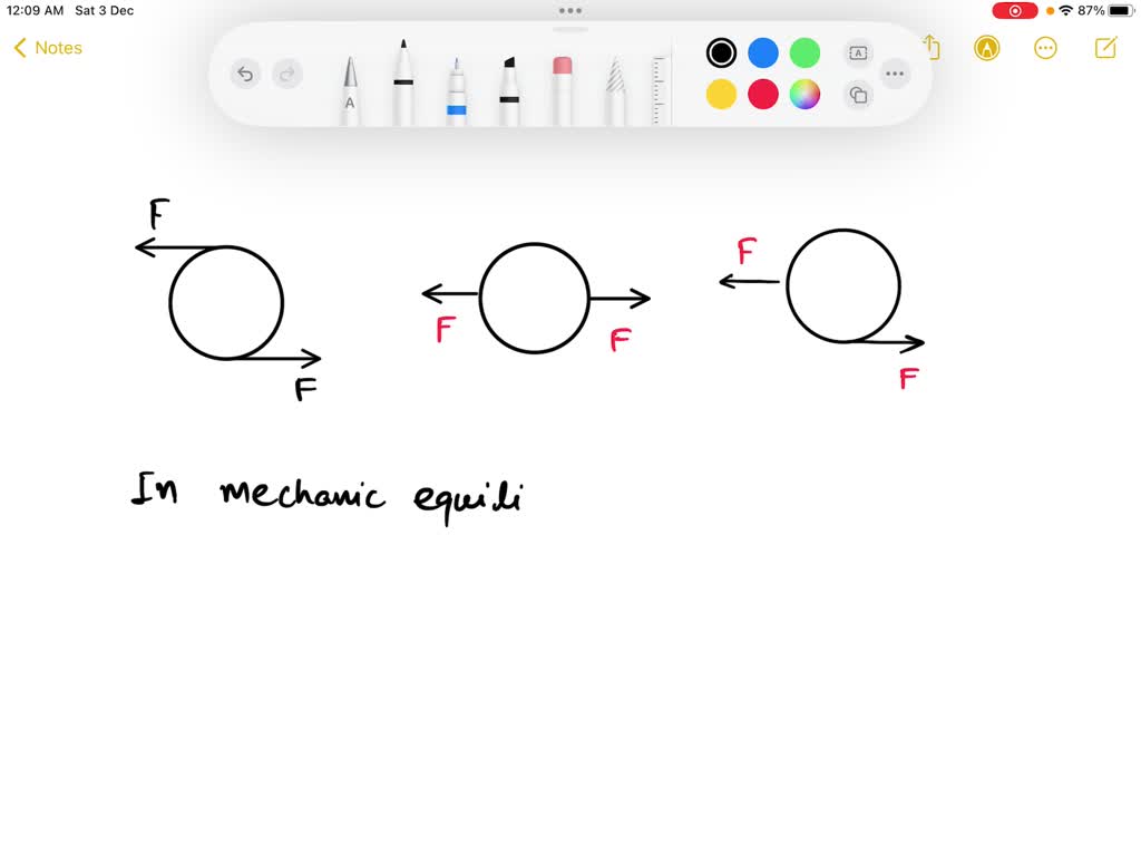 Pairs of forces of equal magnitude act on identical cylinders as shown ...