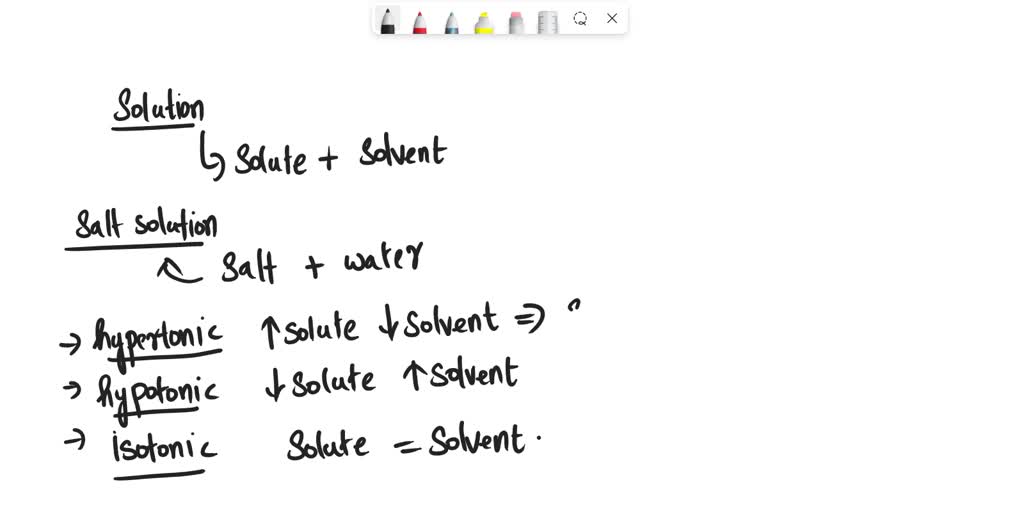 SOLVED: A solution outside a cell having a higher concentration of ...