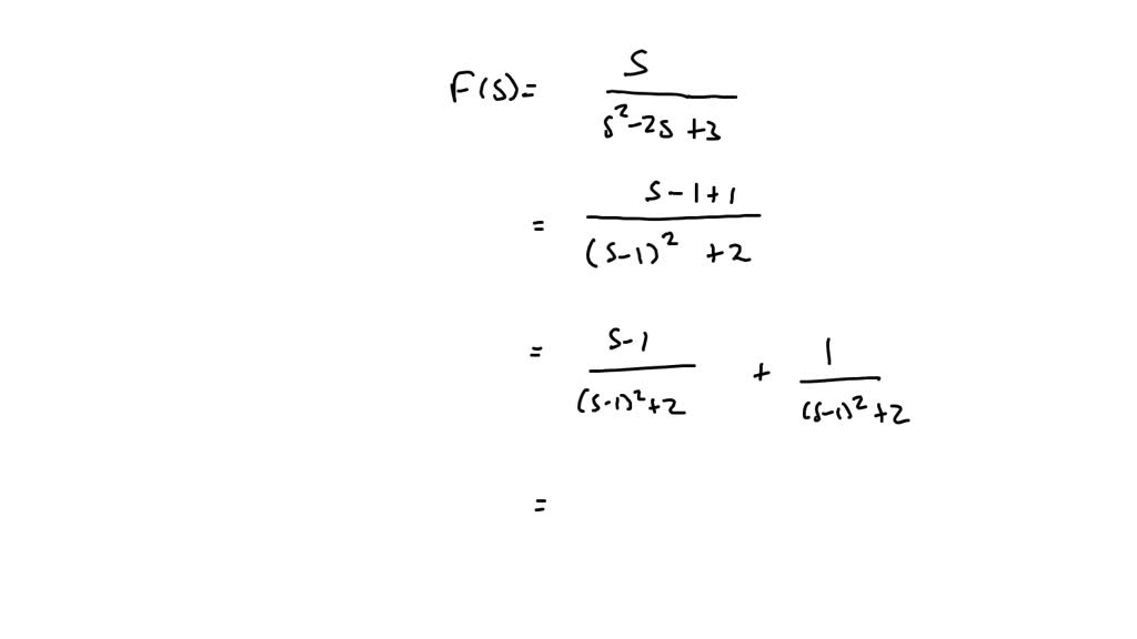 SOLVED: d. Use the inverse Laplace transform to verify your result from ...