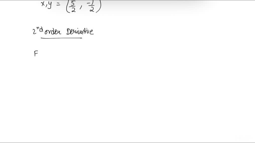 SOLVED: Problem 2 (5 pts) . Determine the local extrema of f(w,y) = r2 + 2xy + 3y2 4x 2y + 3