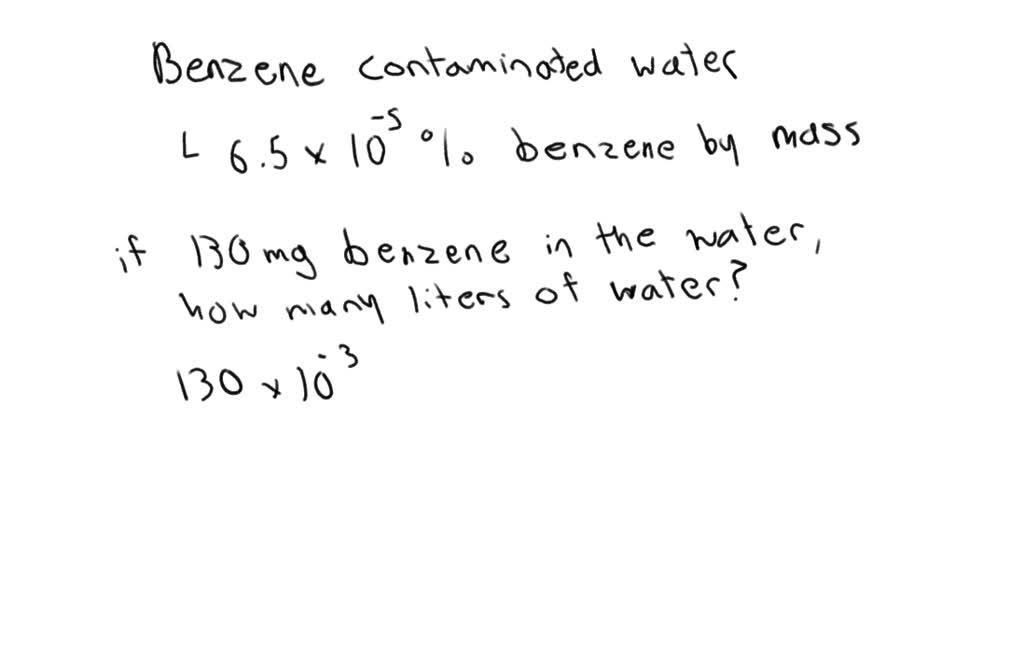 SOLVED: Benzene is a carcinogen(cancer-causing) compound. A benzene ...