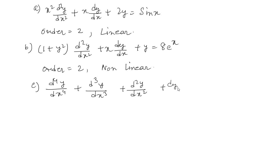 Solved Question 2 Identify Whether The Following Differential