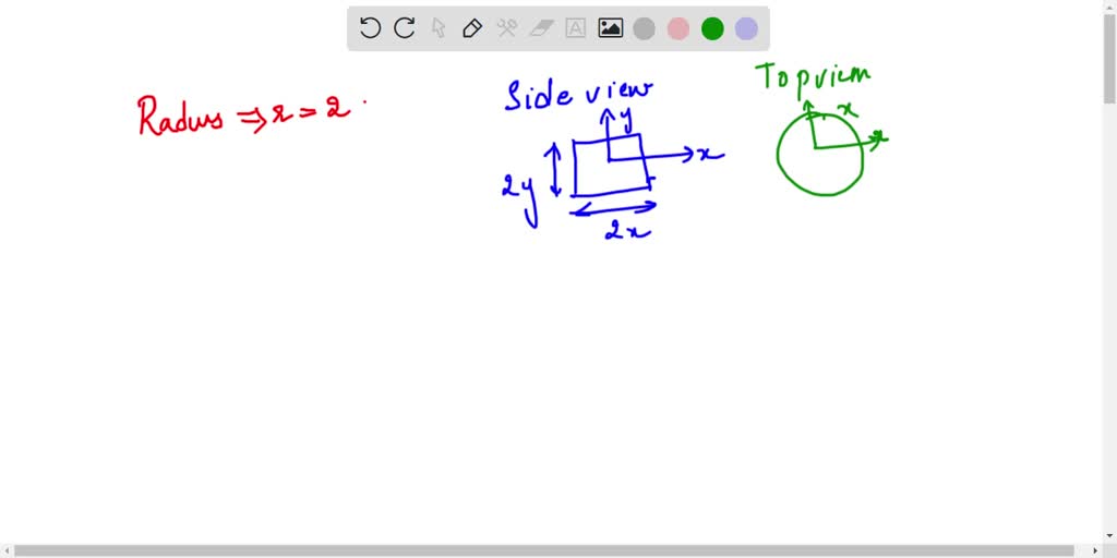 SOLVED: point) The base of a solid is circular disk with radius the base are squares Find the ...