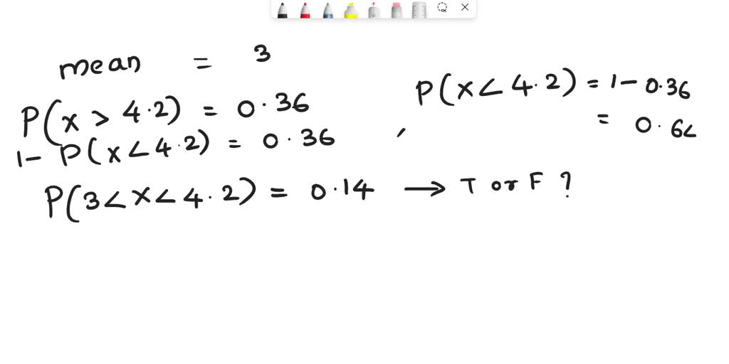 Solved If X Represents A Random Variable Coming From A Normal Distribution With Mean 3 And If P