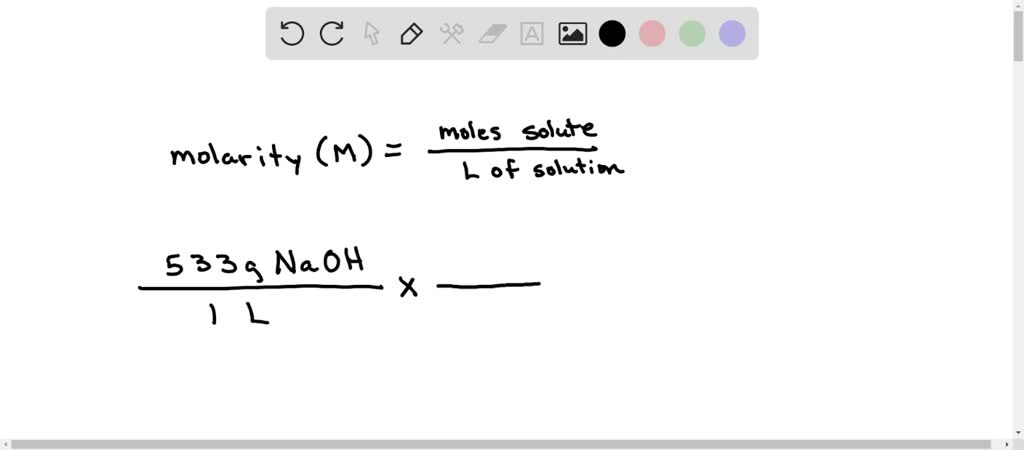 SOLVED: Sodium hydroxide is extremely soluble in water: At certain temperature saturated ...