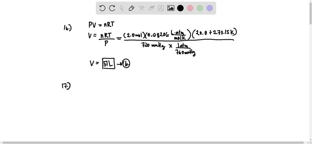 Solved Calculate The Number Of Moles Of 15 5 Liters Of Nitrogen Gas At 1o C And 720 Mmhg 8