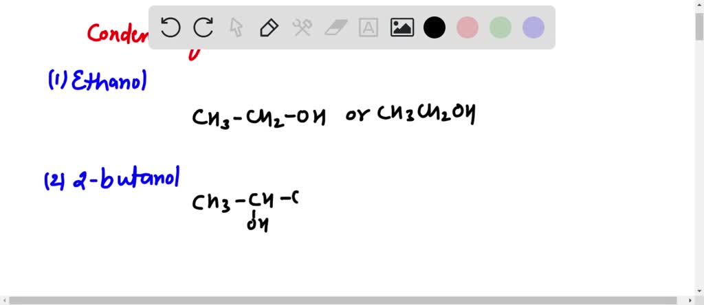 SOLVED: Write the condensed/ line-angle formula for each of the three ...