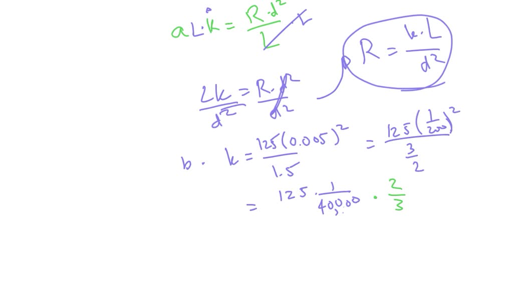 SOLVED: The resistance R of wire varies directly as its length and inversely as the square of ...