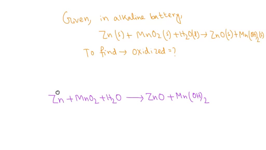 Solved 1 Describe The Following Reaction In A Battery 2 Mno2 S H2o