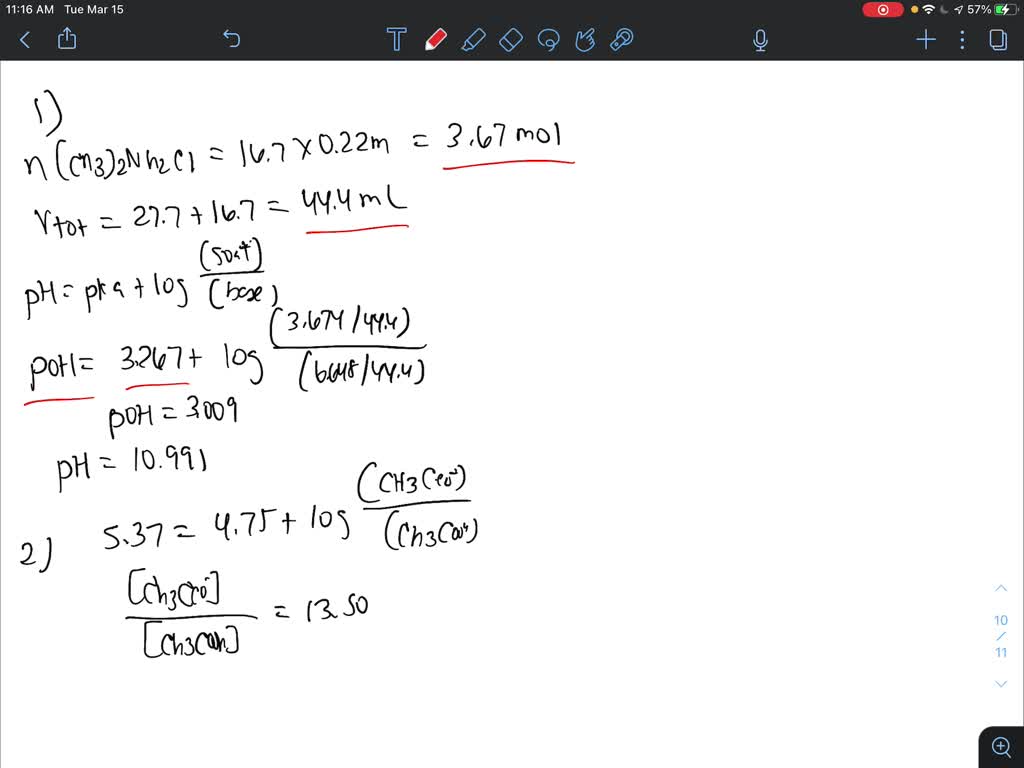 SOLVED: Llcolion Table 2. Measured pH Values and Predicted (Calculated) pH Values for CH:COOHI ...