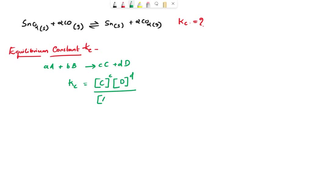 SOLVED: Write the equilibrium constant expression for the following ...