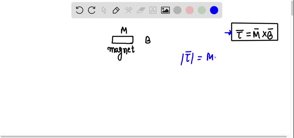 SOLVED: The torque and magnetic potential energy of a magnetic dipole ...