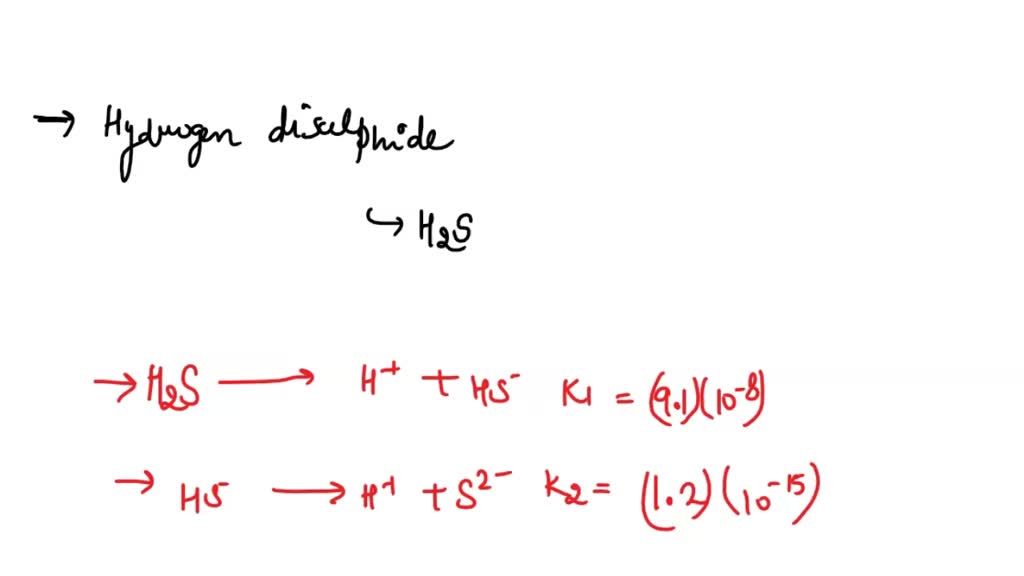 Solved Hydrogen Sulfide H2s Dissociates Stepwise With Dissociation