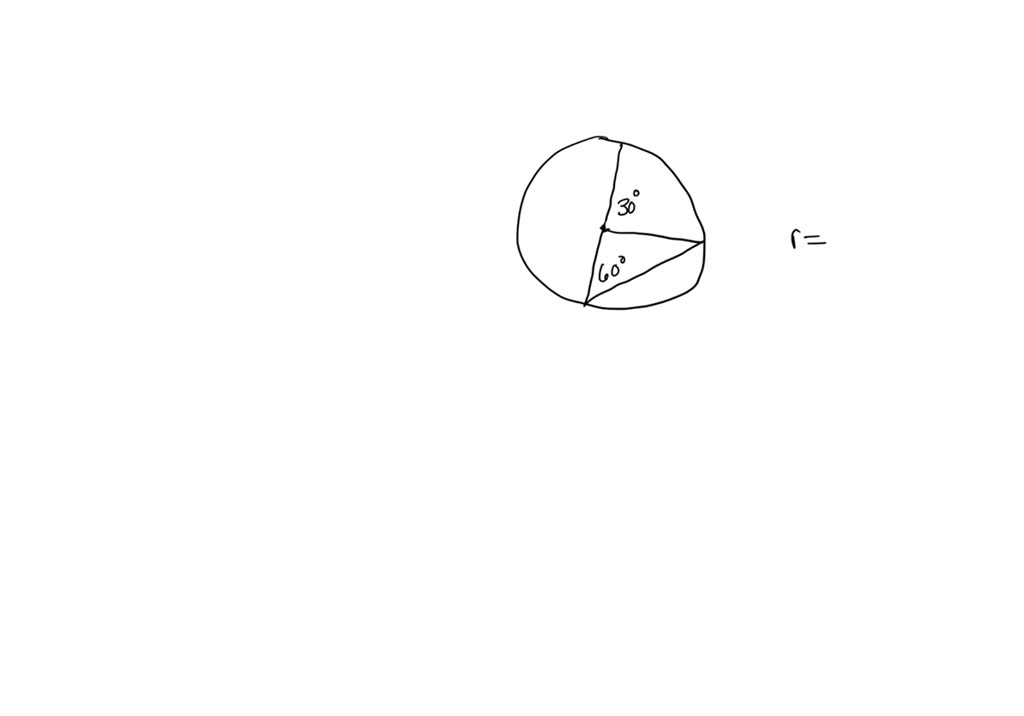 SOLVED: Given a circle with diameter AB and radius 2√3 cm. If ∠ABC = 60 ...