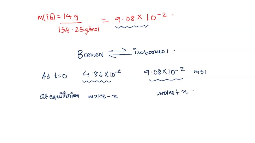 SOLVED: The equilibrium constant for the gas-phase isomerization of ...