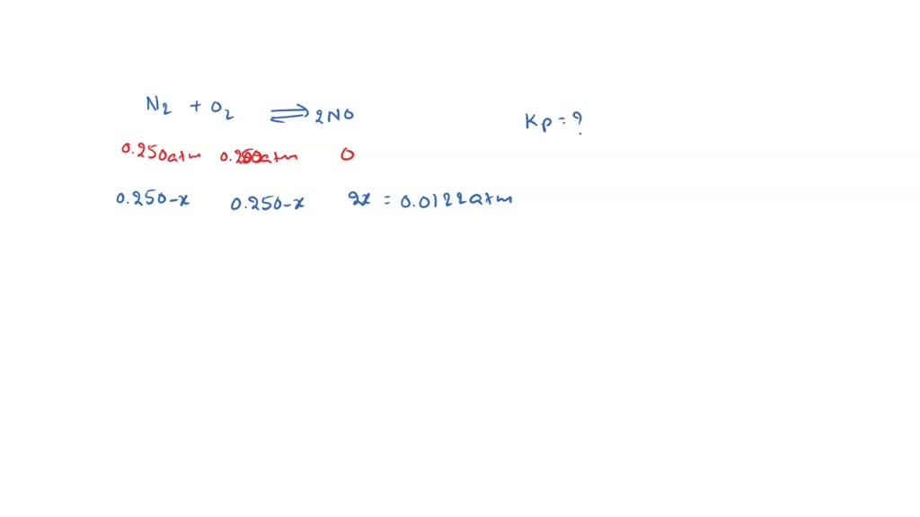 SOLVED: Elemental nitrogen and oxygen gases react to form gaseous NO ...