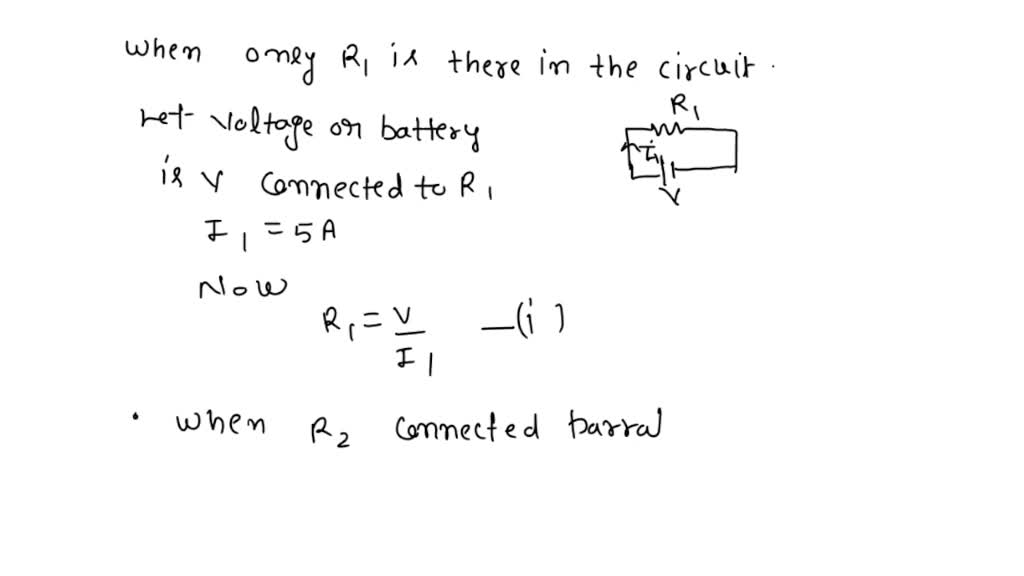 SOLVED: The current in a simple single resistor (of resistance R1) circuit is I1 = 5.1 A. A ...