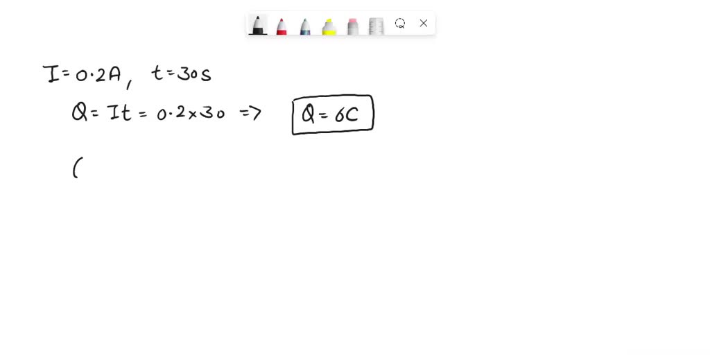 SOLVED: a conductor carries current of 0.2 ampere. find the amount of charge passing through the ...