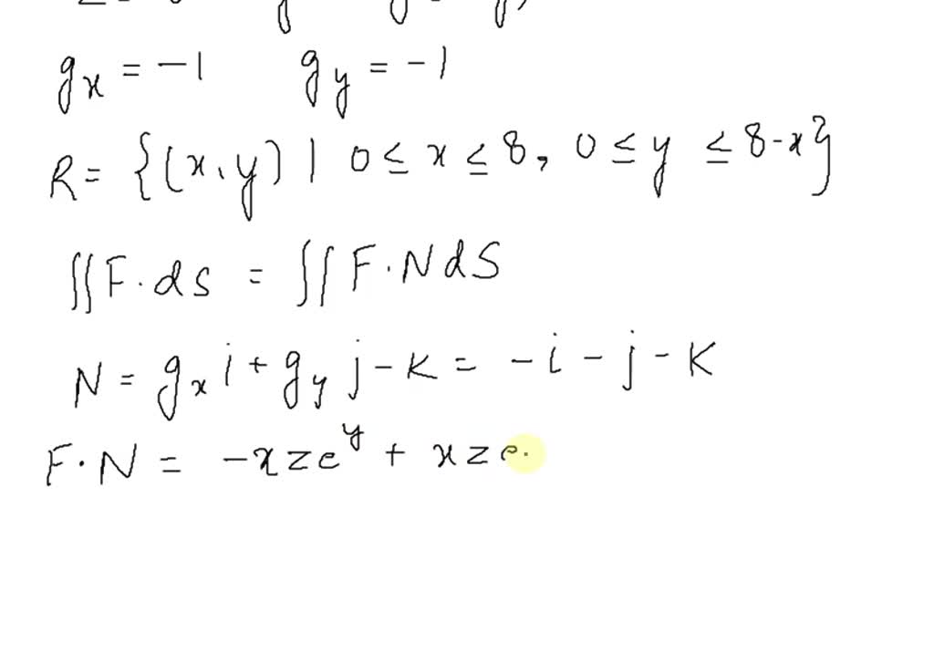 SOLVED: Evaluate the surface integral dS for the given vector field F ...