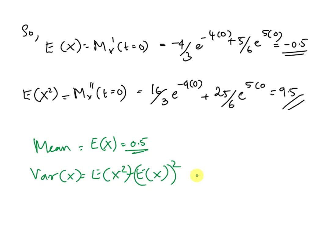 Solved Suppose That X Has Moment Generating Function Mx T Find The