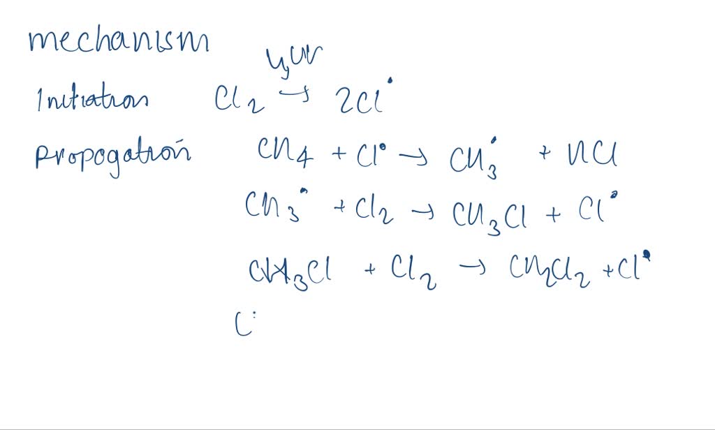 SOLVED: (a) Determine the product when:#N#i) Methane (CH4) is mixed ...