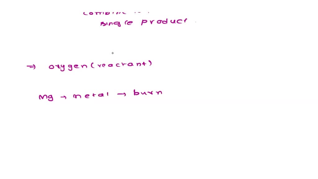 SOLVED: A student uses a Bunsen burner to burn magnesium metal. This is ...