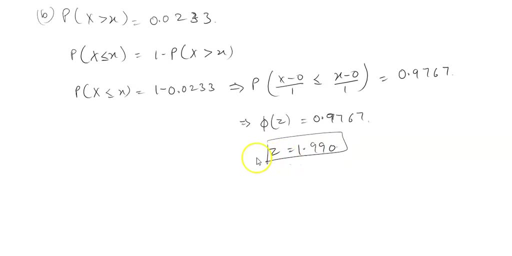 SOLVED: QUESTION 5 The formula to calculate a z-score is z=(x-mu )/(sigma ) The formula to ...