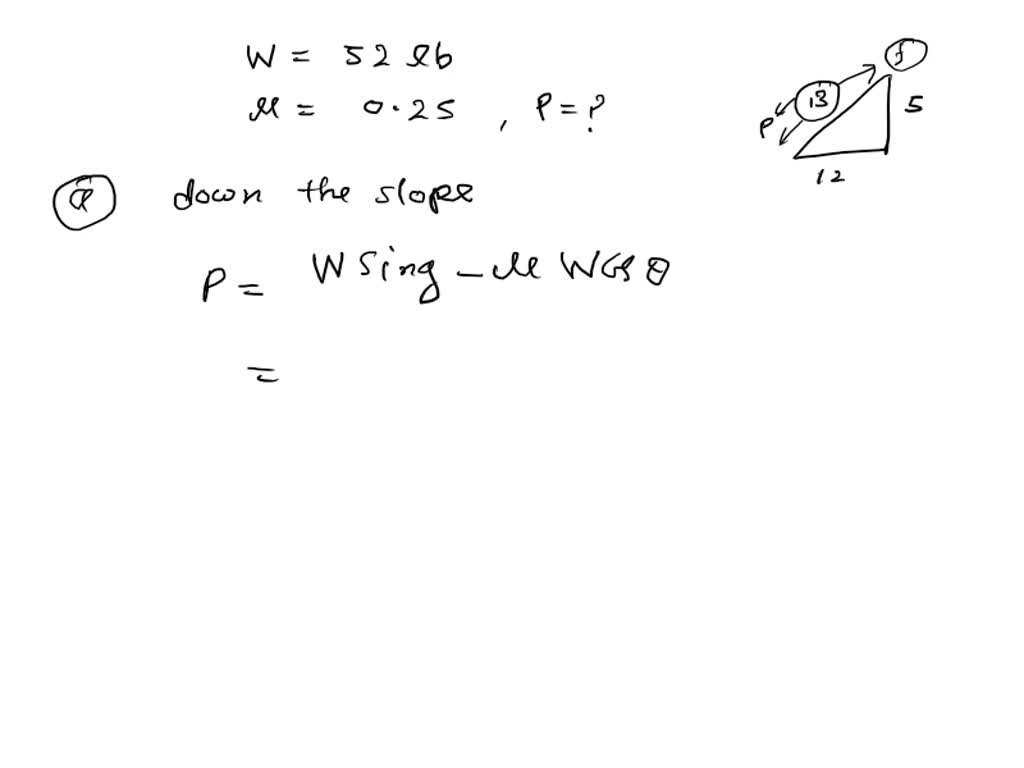 SOLVED: 73. Determine the value of P for impending motion, both down ...