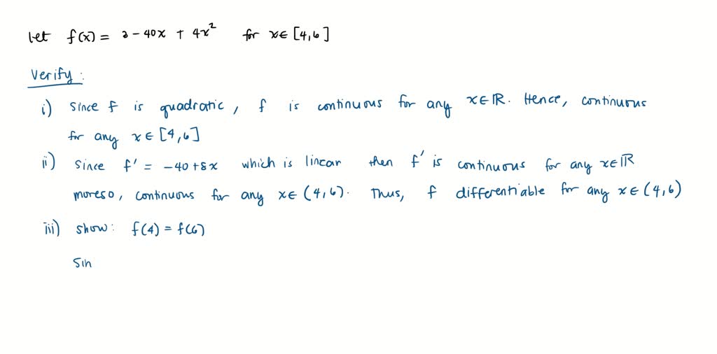 Solved Verify That The Function Satisfies The Three Hypotheses Of