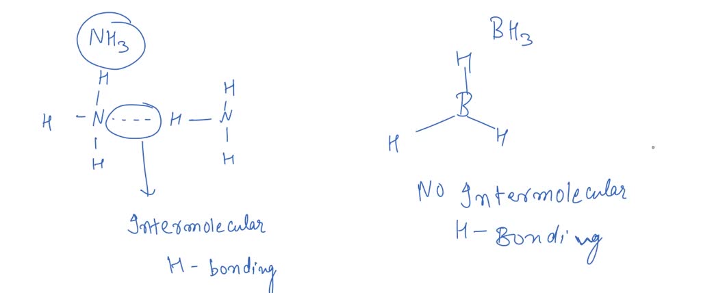 SOLVED: Why does NH3" have a higher boiling point than BH3? To answer this question: draw out ...