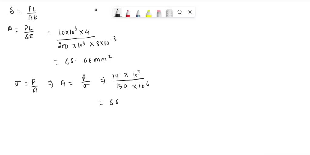 SOLVED: A 4-m-long steel rod must not stretch more than 3 mm and the ...