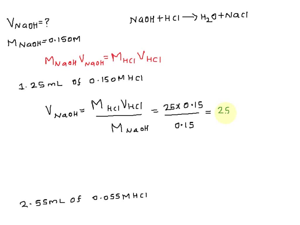 SOLVED: Determine the volume of 0.150 M NaOH solution required to neutralize each sample of ...