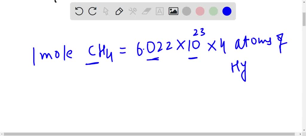 SOLVED: How many hydrogen atoms are in 1.00 mole of methane (CH4)?