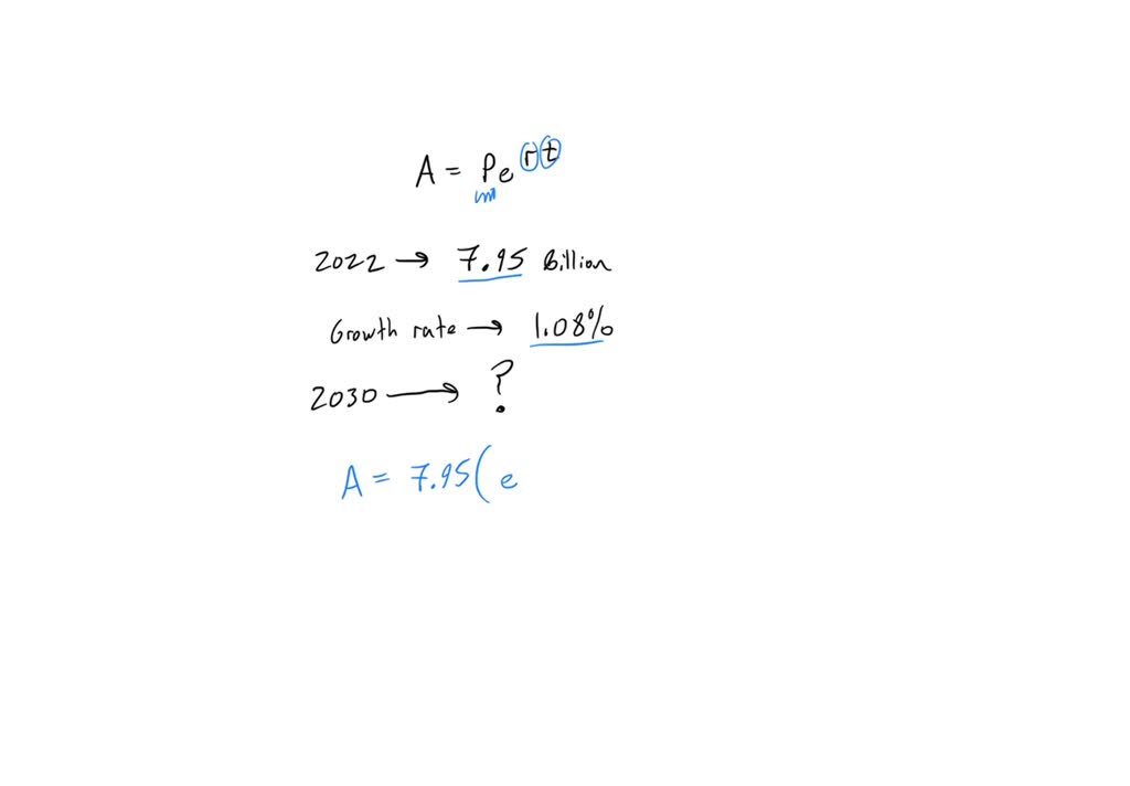 SOLVED: The world's population can be projected using the following ...