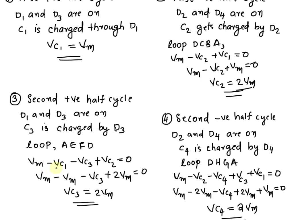 SOLVED: Draw the voltage tripler circuit and explain its operation ... SOLVED: Draw the voltage tripler circuit and explain its operation ...
