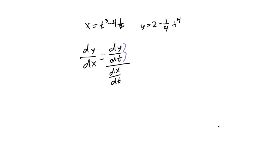 SOLVED: Consider the curve defined by the parametric equations x = t^3 - 4t and y = 2 - (1/4)t^4 ...