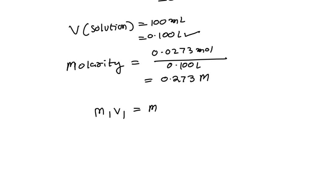 SOLVED: a student dissolved 5.00 g of Co(NO3)2 in enough water to make 100 mL of stock solution ...