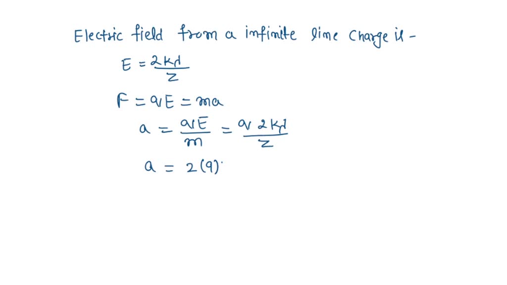 VIDEO solution: An electron is released 1 cm from a very long ...