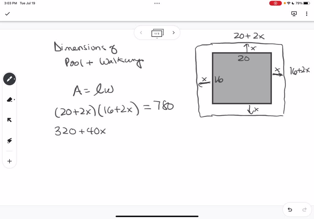 SOLVED: Geometric Applications: A rectangular swimming pool has ...