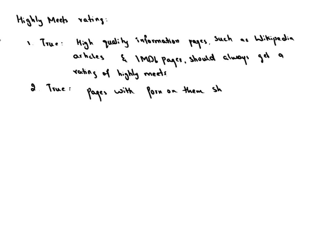 Which of the following is true about Highly Meets rating? Select all that apply. True: High ...