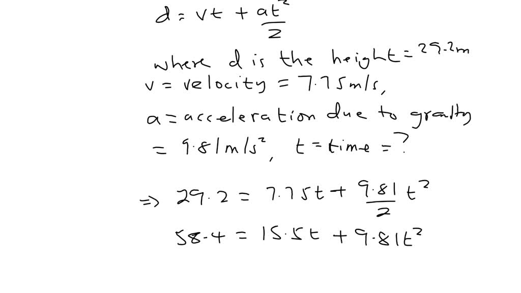 SOLVED: A ball is thrown directly downward with an initial speed of 7.75m/s, from a height of 29 ...