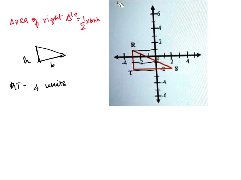 SOLVED: Find the area of right triangle RST in the graph below; find ...