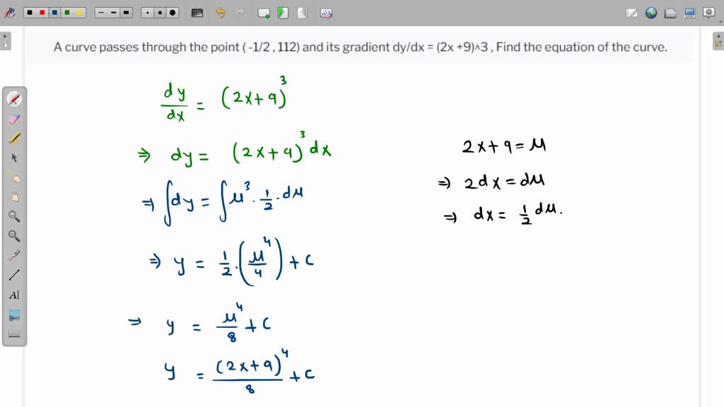 SOLVED: A curve is such that (dy)/(dx) = 12/(2x + 1) ^ 2 and P(1, 5) is ...
