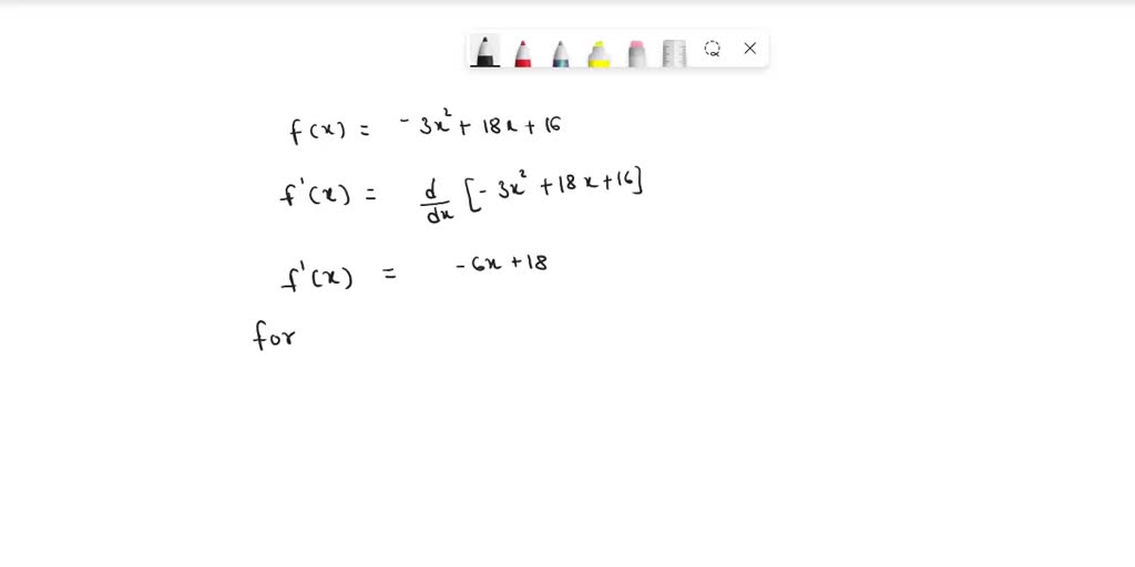 SOLVED: Find the largest open interval where the function is concave upward f(x) = 3x2 18x + 16 ...